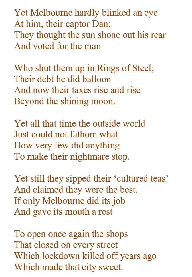 Melbourne (Poem) – Liquørice Fjørds